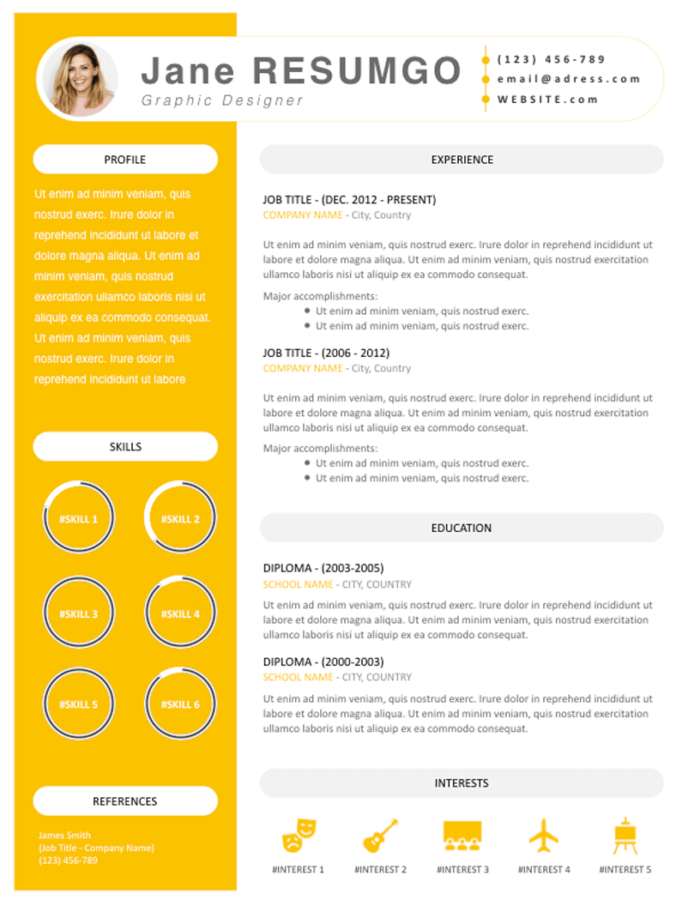 IANTHA – Bright Resume Template | ResumGO