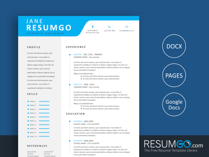 PELAGIOS – Green Ribbons Resume Template | ResumGO