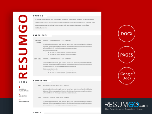 PTOLEMA – Modern Resume Template With QR Code | ResumGO