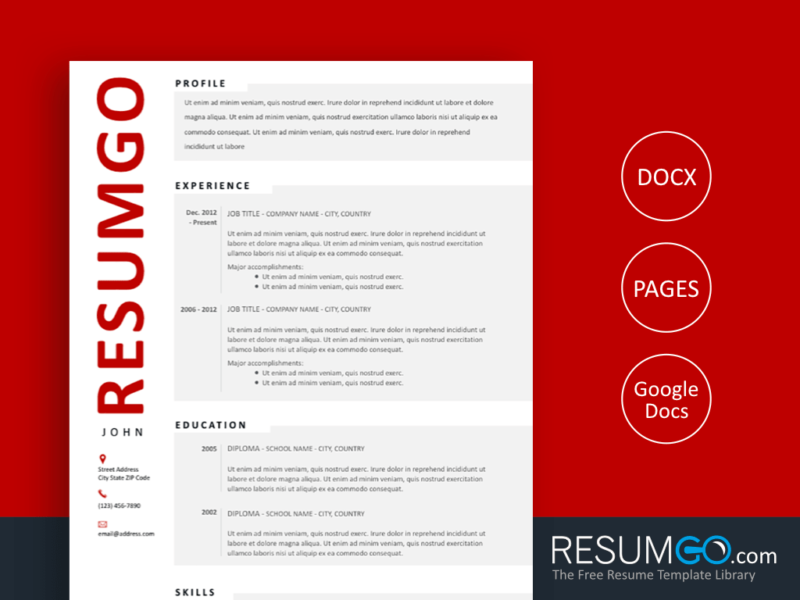 PTOLEMA – Modern Resume Template With QR Code | ResumGO PTOLEMA – Modern Resume Template With QR Code | ResumGO