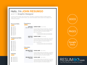 JONAS - Clean Resume Template | ResumGO