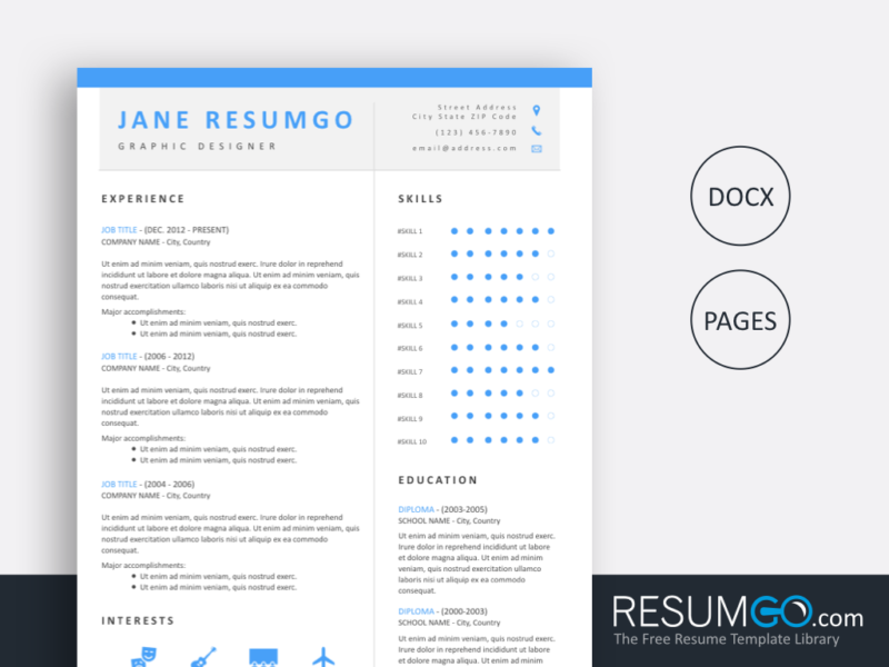 LINUS – Orange Circle Resume Template | ResumGO