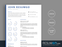 MINTA – Blue Left Border Resume Template | ResumGO
