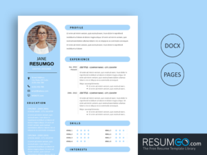 RHEA – Round Resume Template | ResumGO