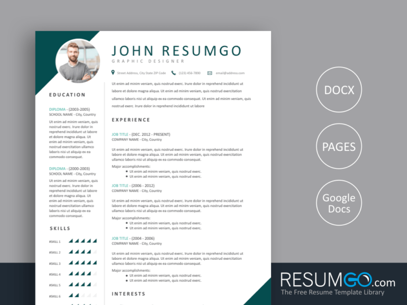 MARLO – Geometric Resume Template | ResumGO
