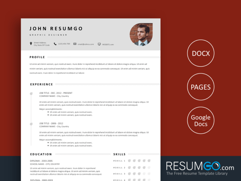 MNEME – Modern & Dynamic Resume Template | ResumGO