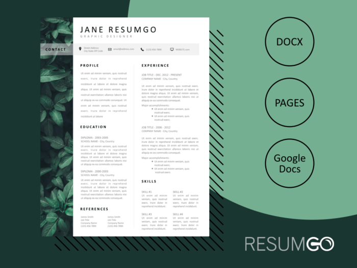 LACHESIS – Botanical Resume Template | ResumGO