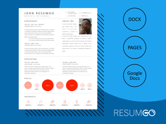 Free Red Resume Templates - Instant Download | ResumGO