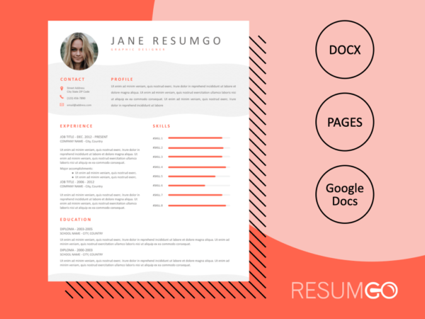 Free Red Resume Templates - Instant Download | ResumGO