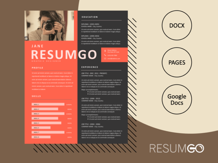 WYNN – Black and Orange Resume Template | ResumGO