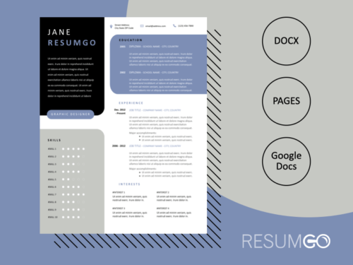HECUBA – Modern Resume Template With a Box Design | ResumGO