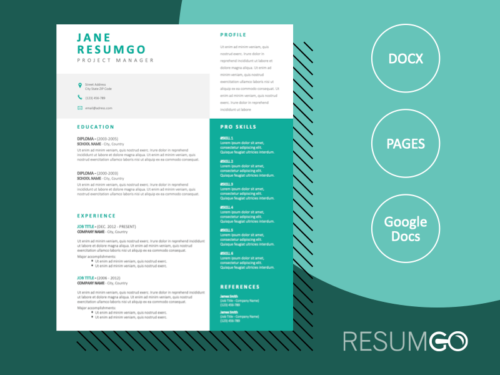 IPHIGENIA – Modern Green Resume Template | ResumGO