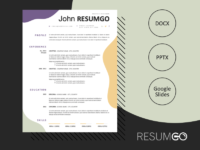 AENEAS – Modern Resume Template With Wavy Patterns