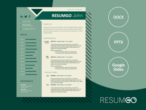 CYPRESS – Solid 2-column Resume Template | ResumGO