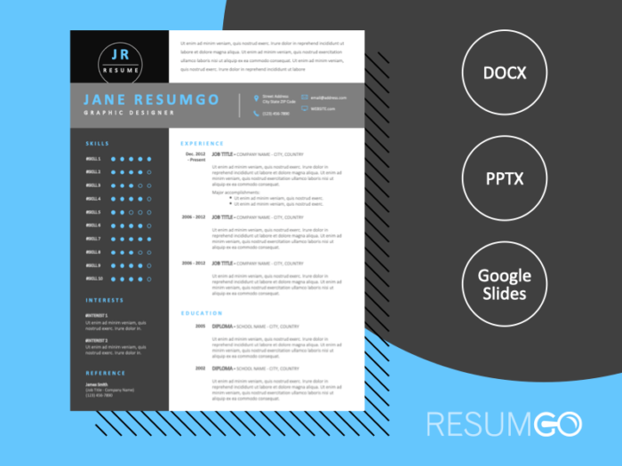 STORA – White and Navy-Blue Resume Template | ResumGO