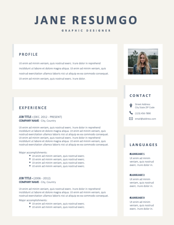 ALLSTON – Complete 2-Page Resume Template - ResumGO