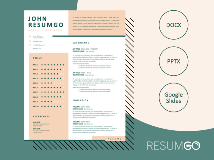 Free Green Resume Templates - Instant Download - ResumGO