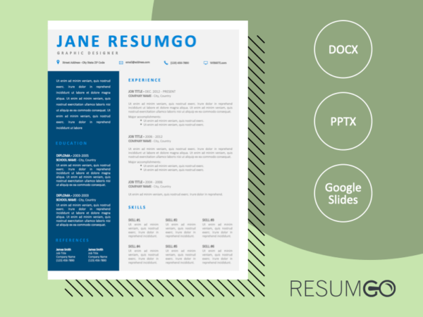 PTOLEMA – Modern Resume Template With QR Code | ResumGO