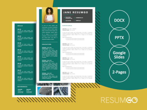 ORIENTA – Elegant Sidebar Resume Template | ResumGO