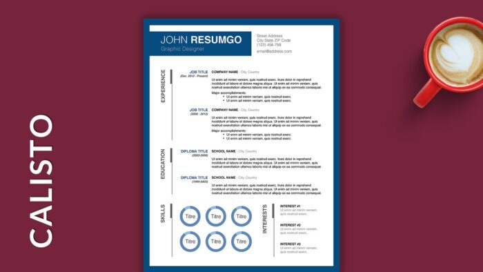 Best Free Single-Column Resume Templates | ResumGO