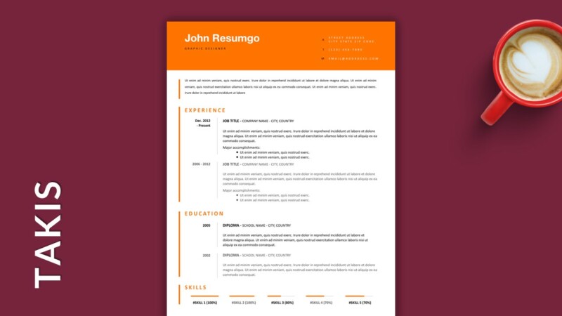 Best Free Single-Column Resume Templates | ResumGO