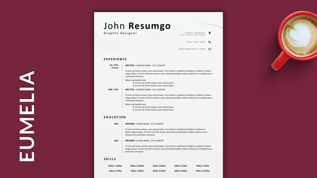 Best Free Single-Column Resume Templates | ResumGO