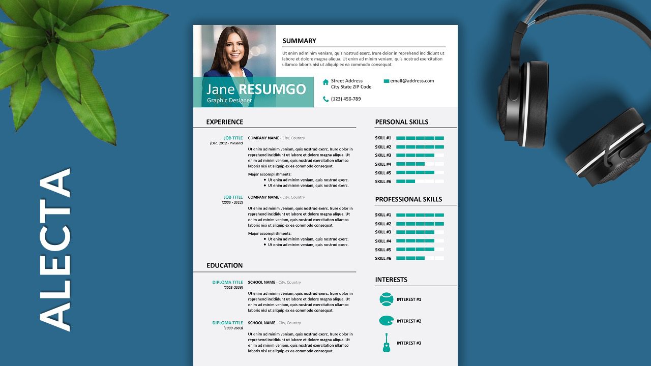 10 Green Free Resume Templates | ResumGO