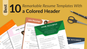 10 Remarkable Resume Templates With A Colored Header | ResumGO