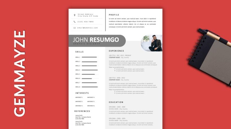10 Outstanding Resume Templates With Gray Elements | ResumGO