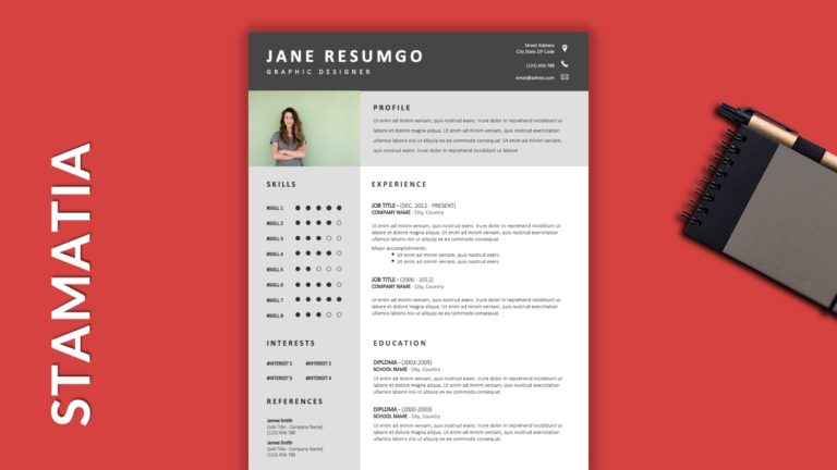 10 Outstanding Resume Templates With Gray Elements | ResumGO