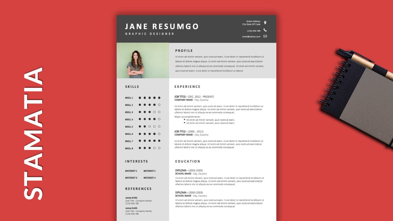 10 Outstanding Resume Templates With Gray Elements | ResumGO