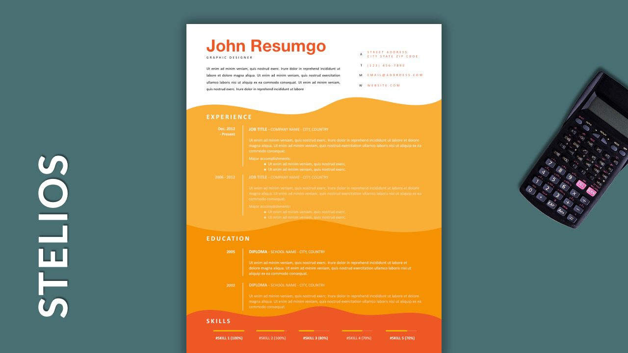 10 Marvelous Resume Templates With Warm Colors | ResumGO