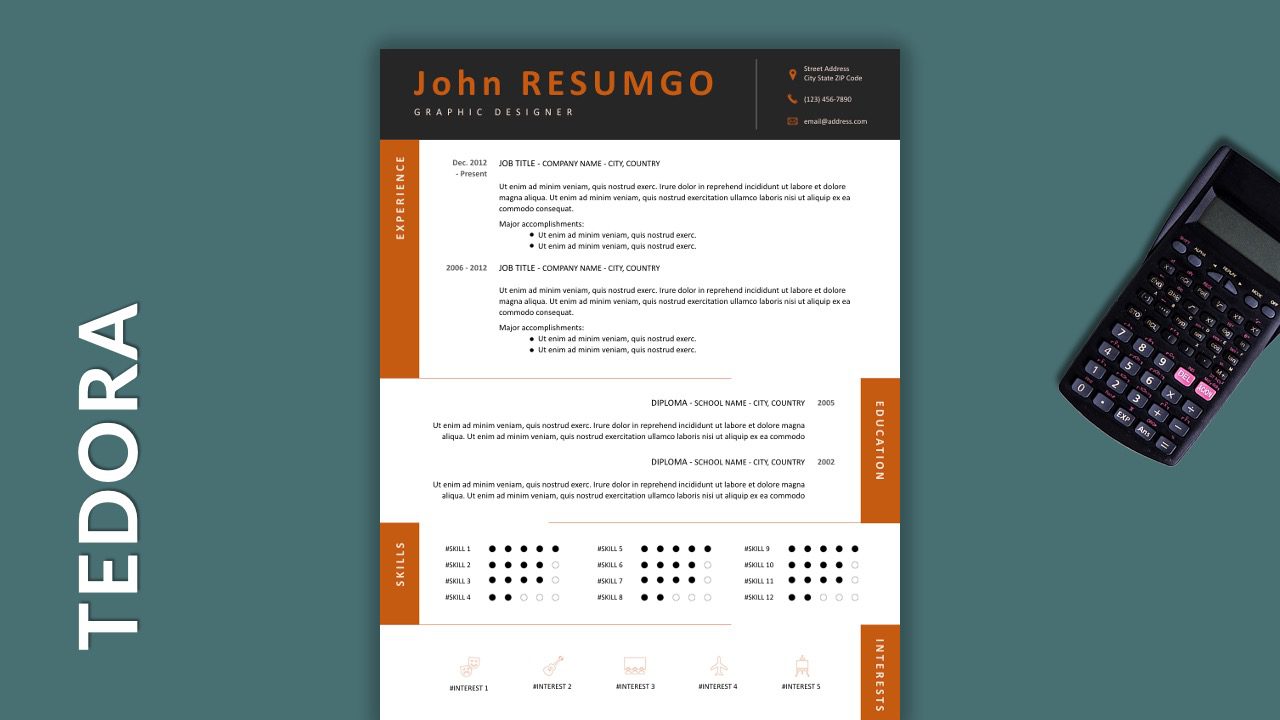 10 Marvelous Resume Templates With Warm Colors | ResumGO