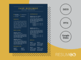 Free Blue Resume Templates - Instant Download | ResumGO