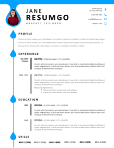 BRAM – Water Drop Resume Template | ResumGO