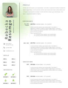 XEN – Artistic Green Resume Template | ResumGO